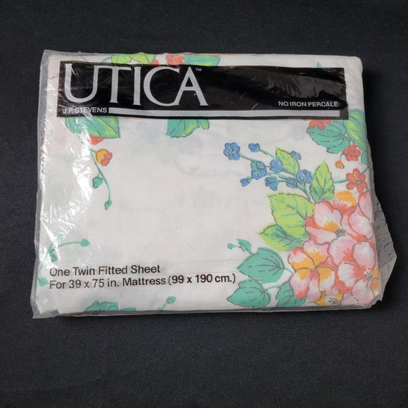Utica | Bedding | Vintage Twin Fitted Bed Sheet Utica By Jp Stevens ...